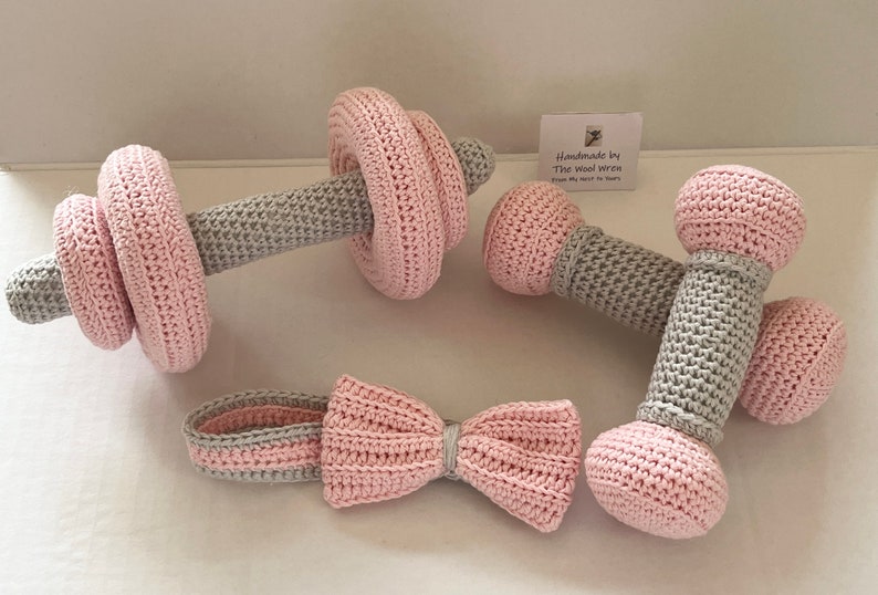 Baby Barbell & Headband Crochet Pattern (digital PDF) - Etsy