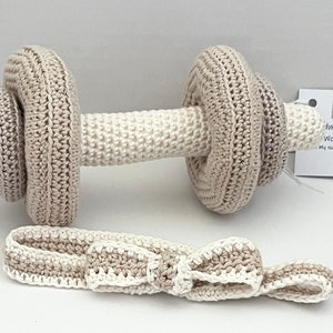 Baby Barbell (set of 5 Pieces) and Headband Digital PDF Crochet Pattern ...