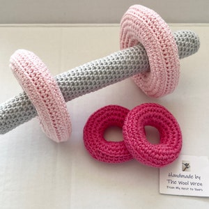 Baby Barbell (set of 5 Pieces) and Headband Digital PDF Crochet Pattern ...