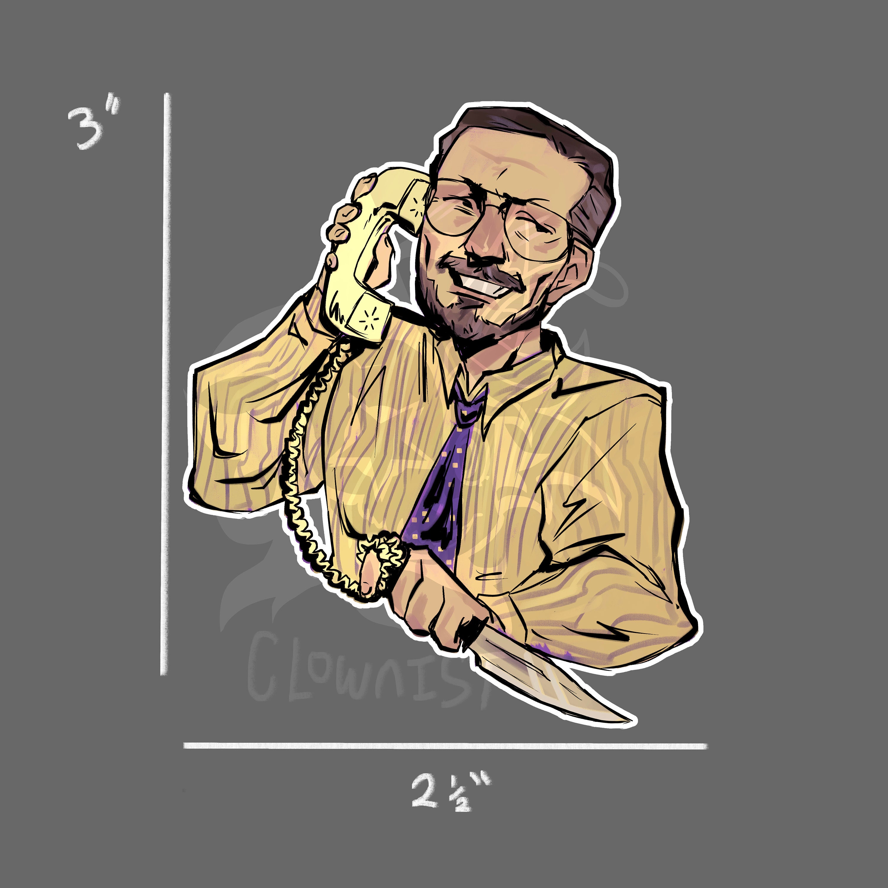 William Afton | Fnaf Movie Matte Vinyl Sticker - Etsy