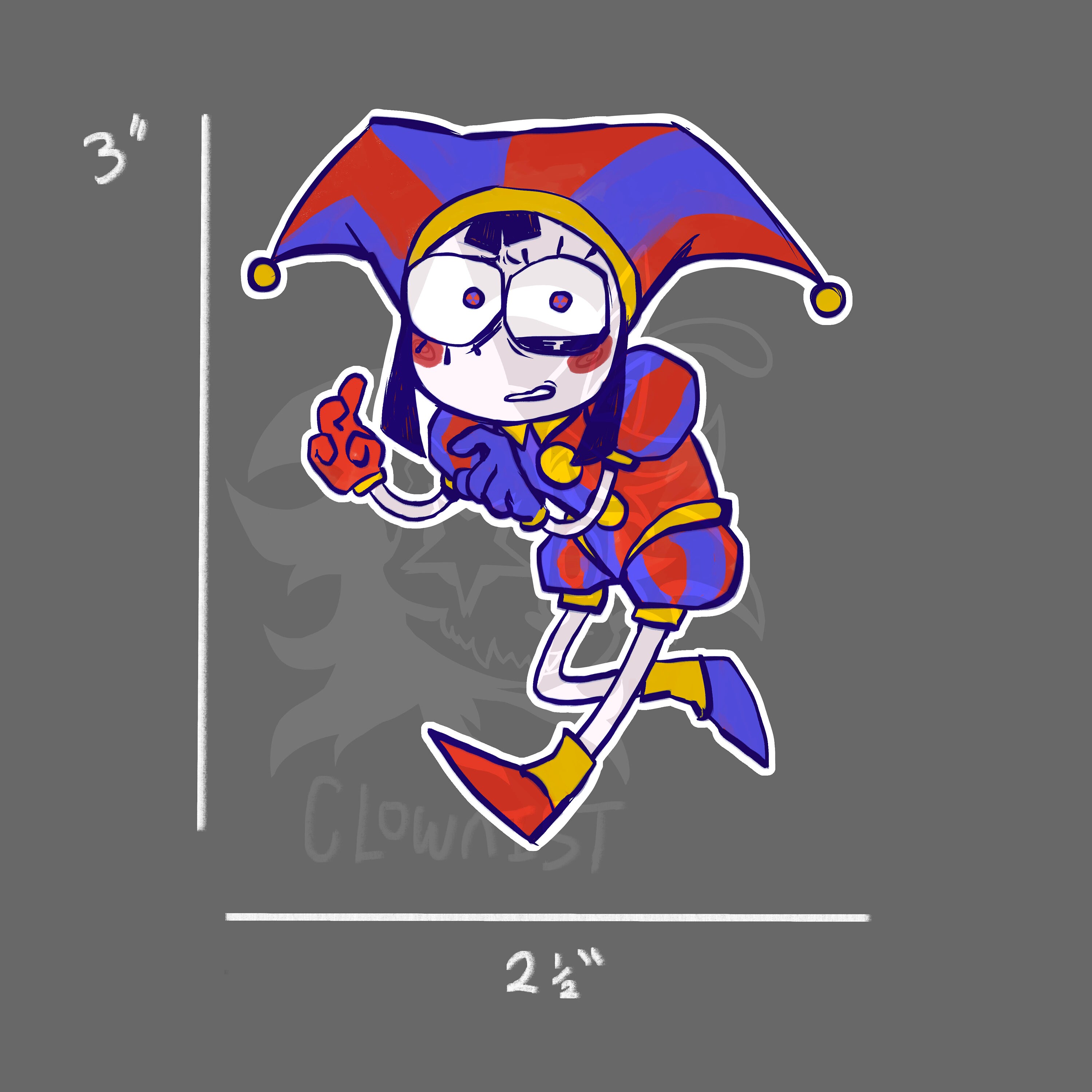 Pomni | Tadc Matte Vinyl Sticker - Etsy