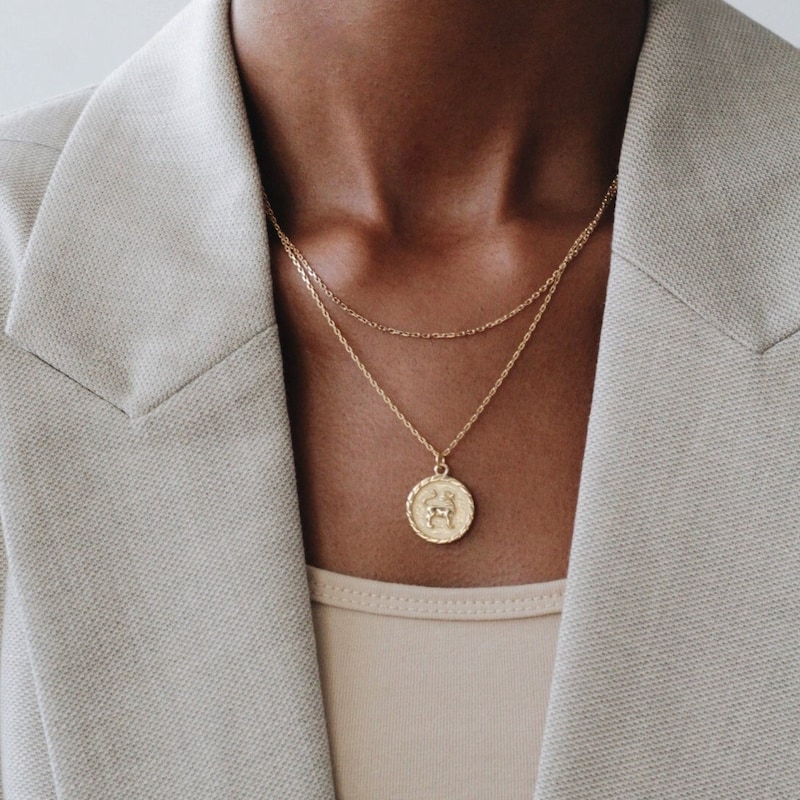 Gold Vermeil Leo Pendant - Etsy