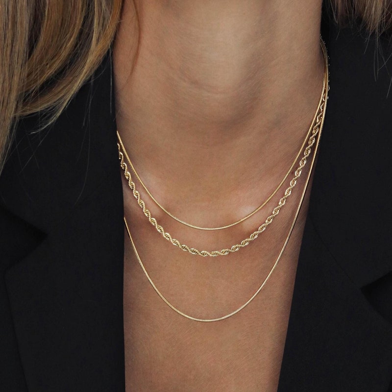 Layered Gold Necklace - Etsy