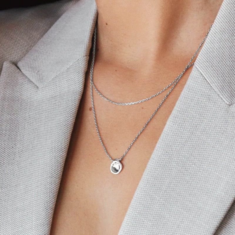 Silver Coin Necklace - Etsy