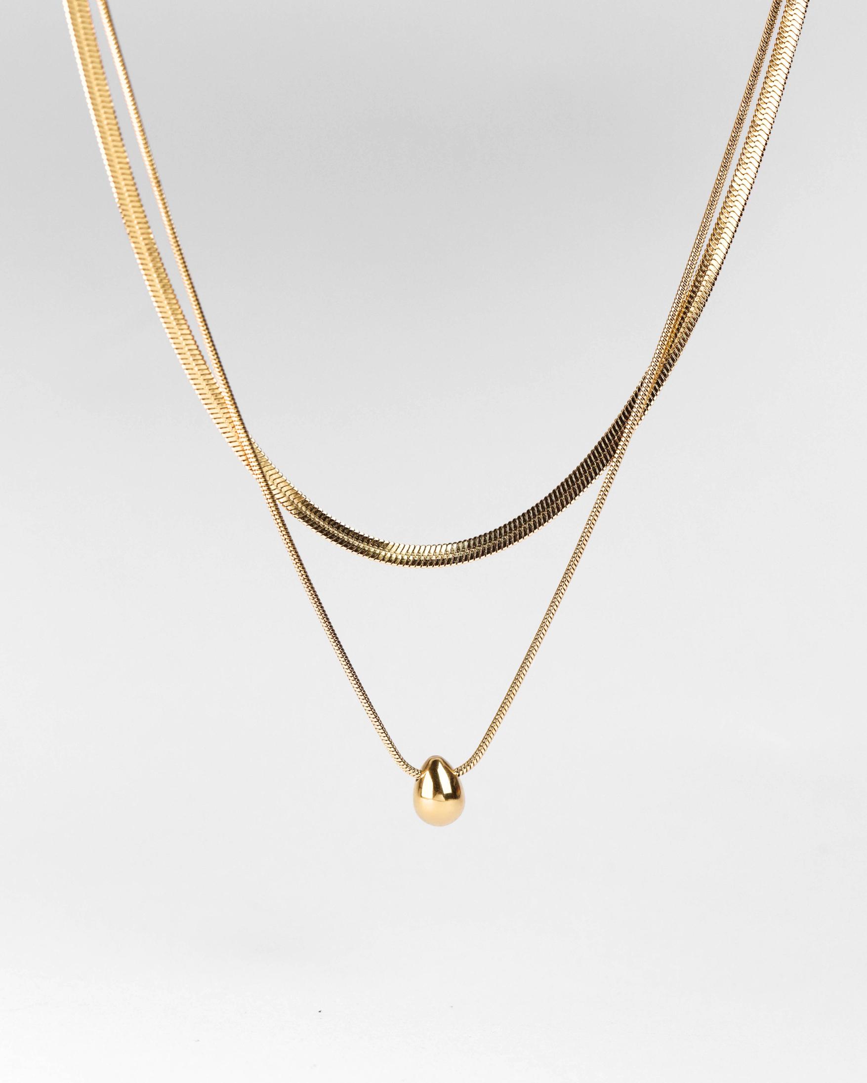 18k Gold Plated Water Drop Necklace - Minimalist Pendant Necklace ...