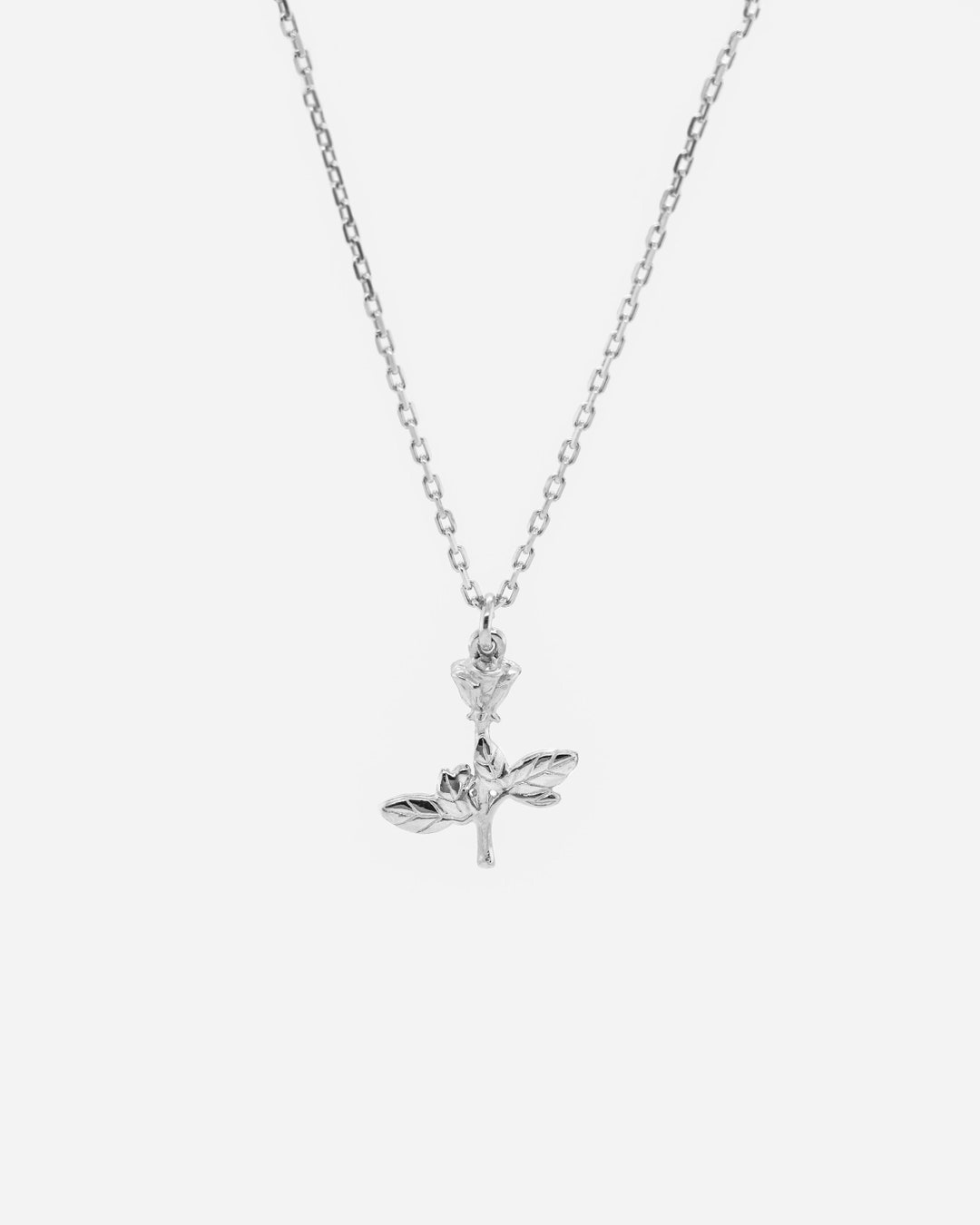 Rose Necklace - 925 Sterling Silver Necklace - Silver Rose Pendant ...