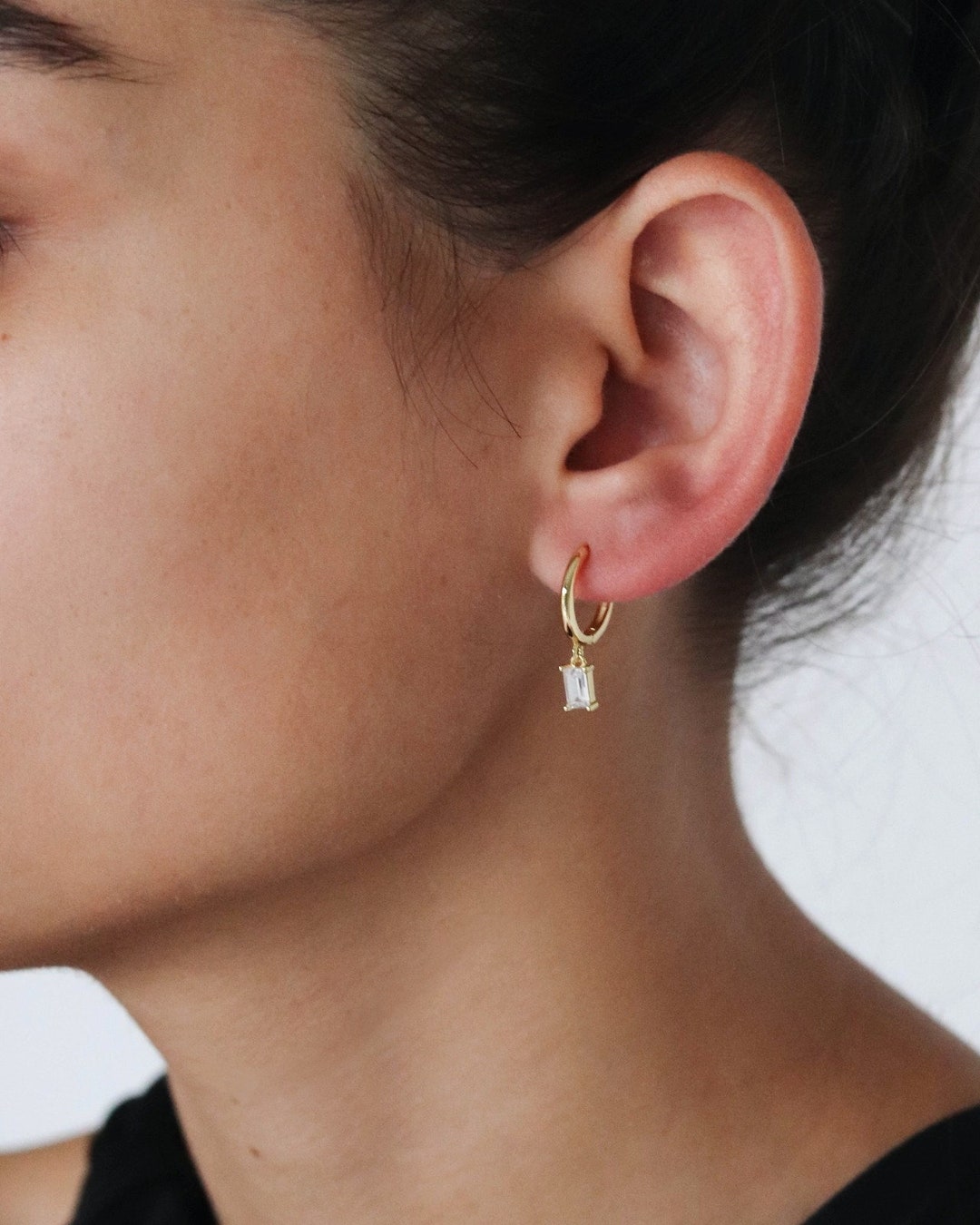 Waterproof - 18k Gold Vermeil Earrings - Gold Vermeil Hoops - Dangle ...