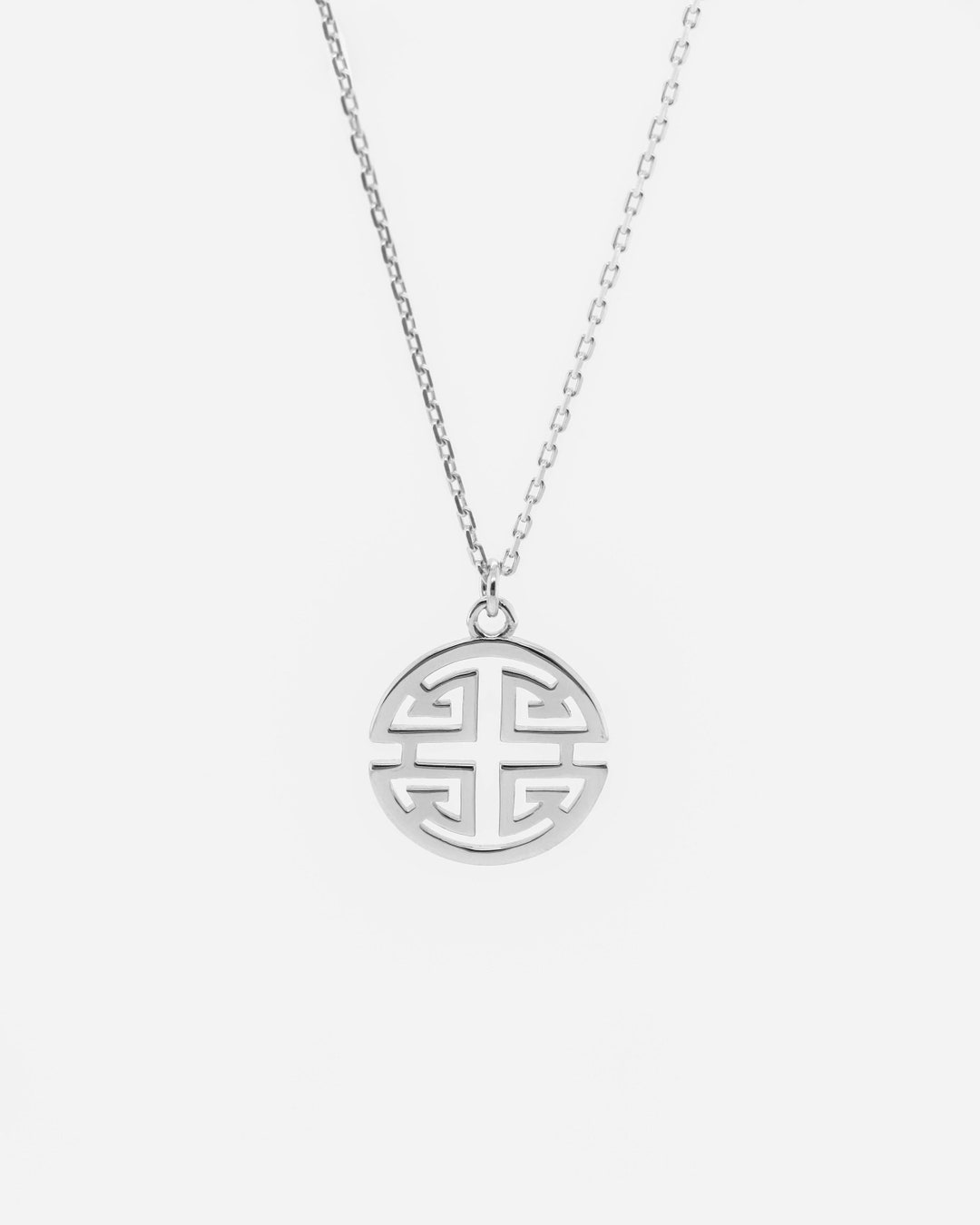 Roman Disc Necklace - 925 Sterling Silver - Minimalist Dainty Necklace ...