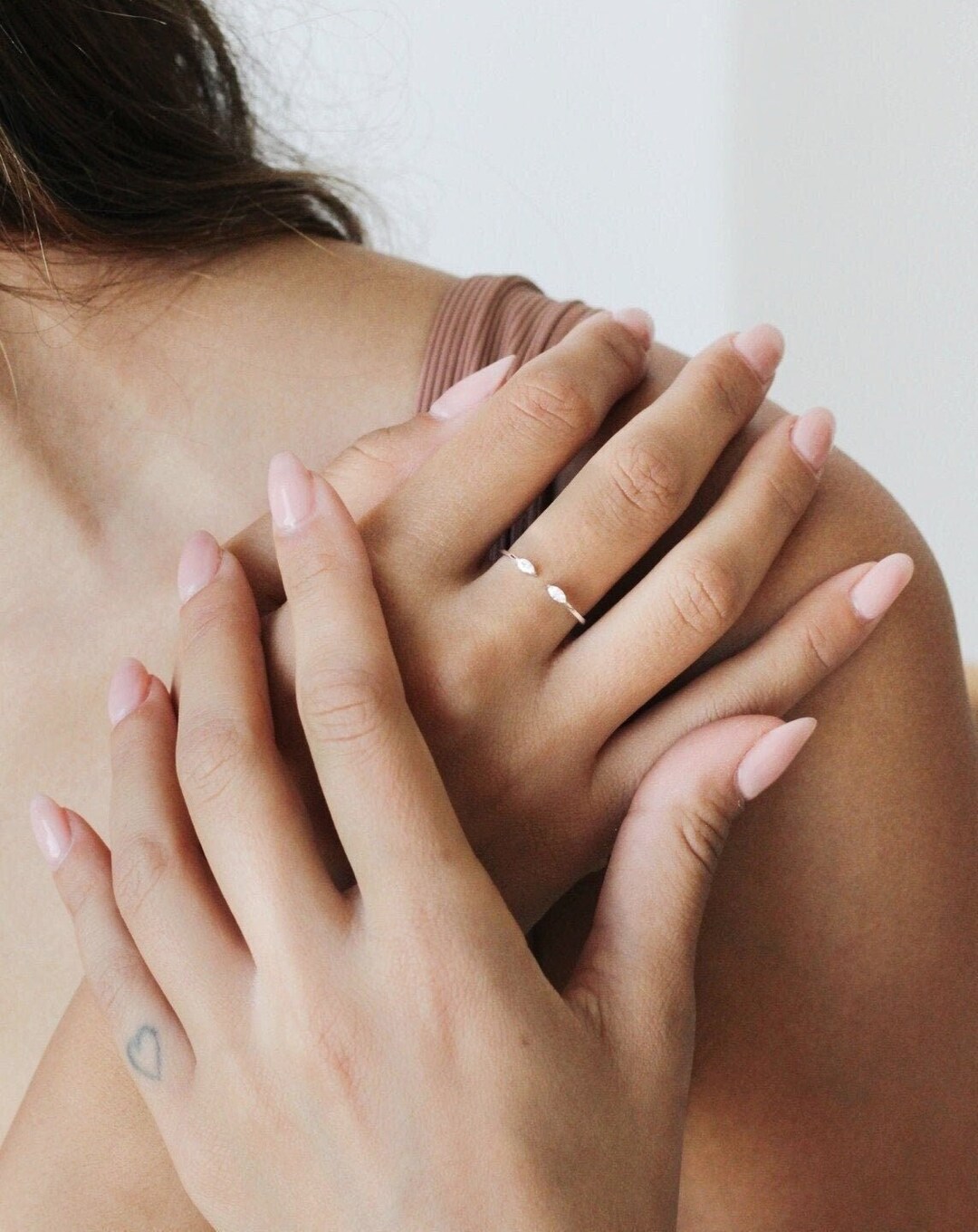 925 Solid Sterling Silver Ring - Open Ring - White CZ Ring - Silver ...