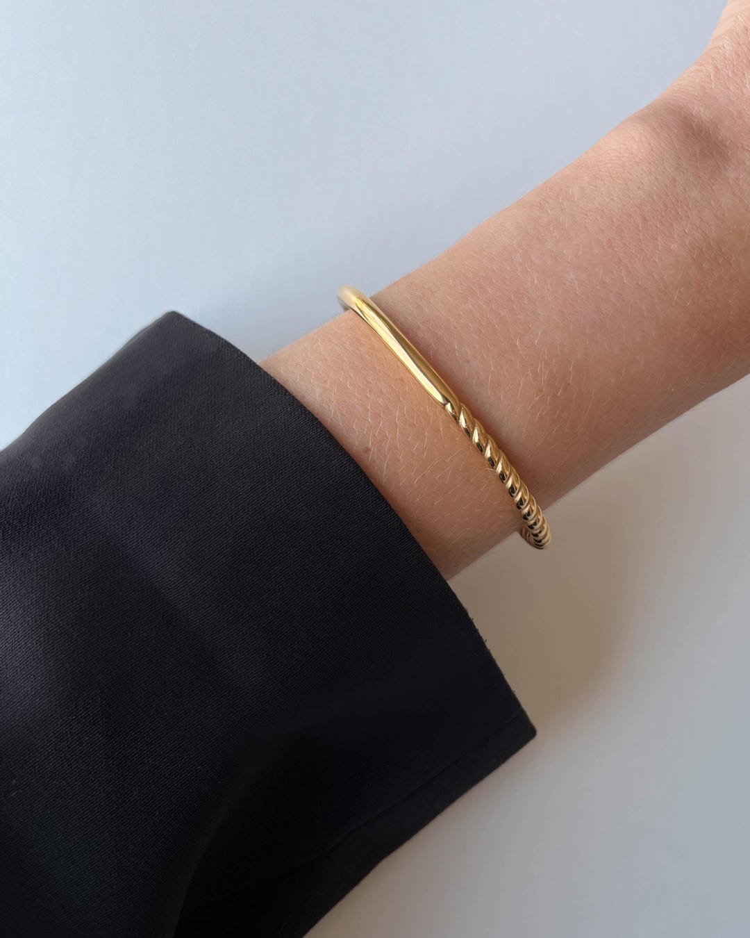 18k Bangle Bracelet - Never Fades - Water Resistant - 1gold Cuff ...