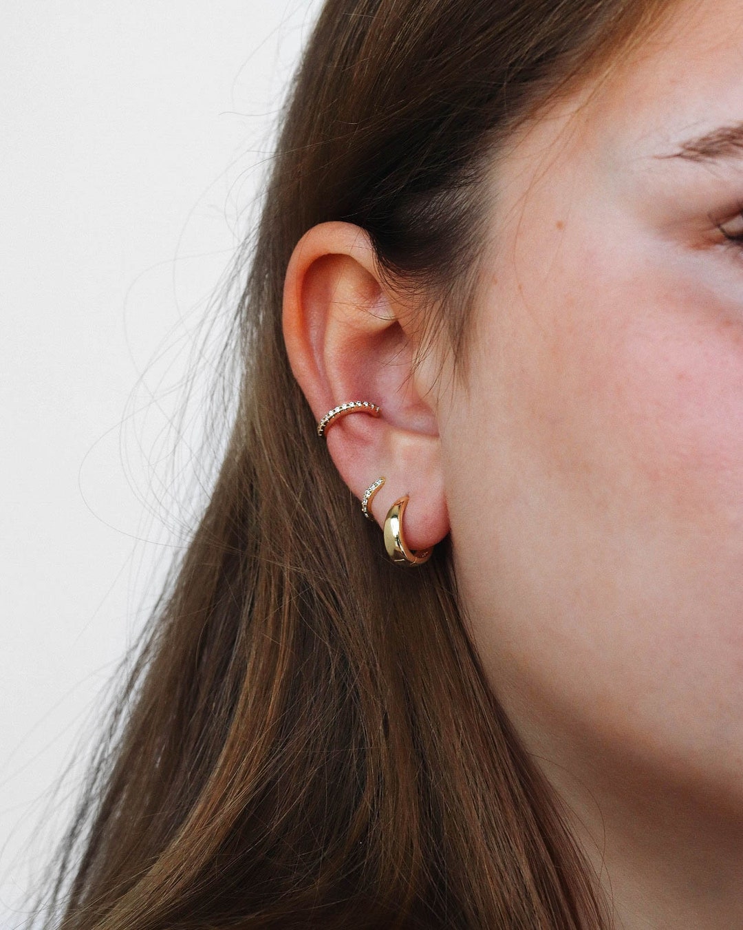 18k Gold Vermeil Hoop Earrings - Gold Hoops - Stack - Gold Vermeil ...