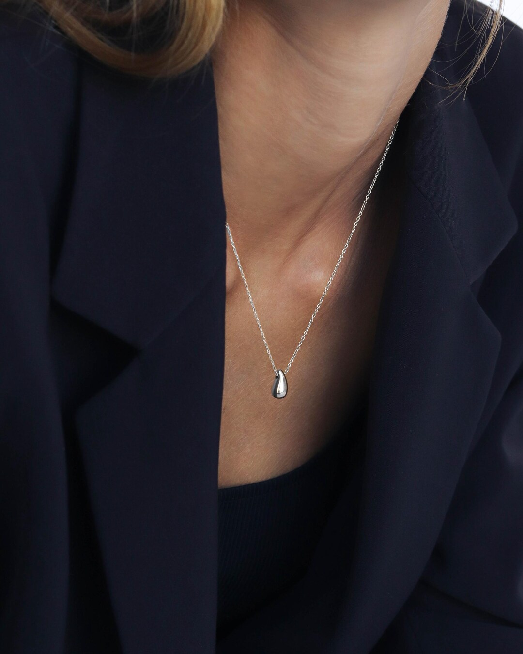 Never Fades - Water Drop Necklace - Tear Drop Necklace - Minimalist ...
