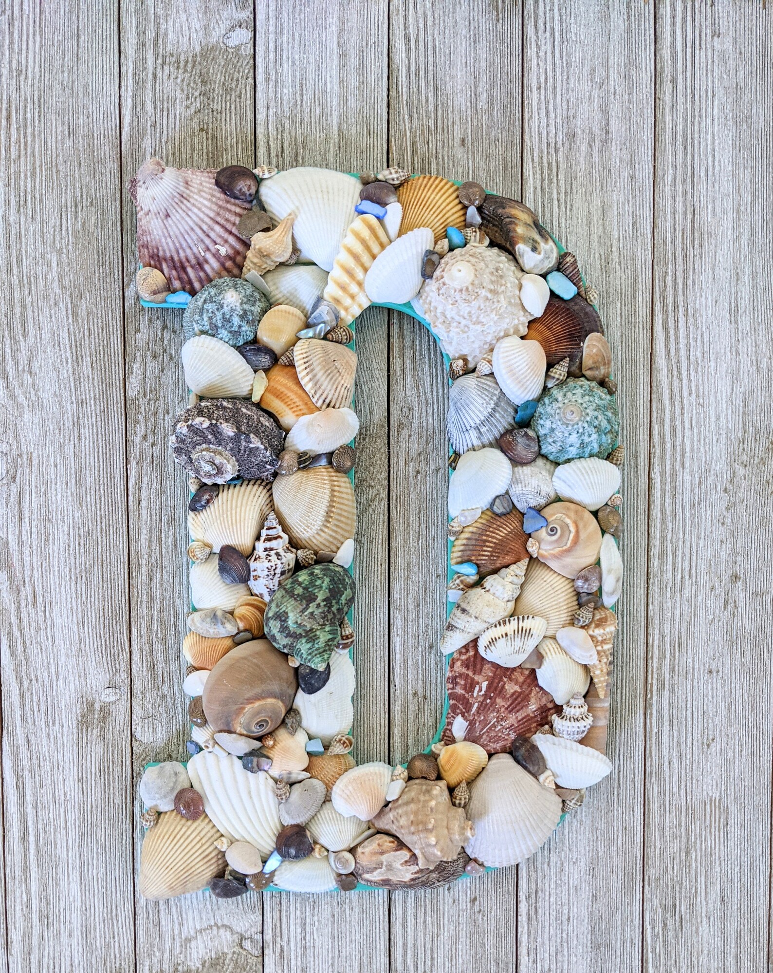 11" Sea Shell Letter / Beach Decor / Nautical Decoration / Bridal ...