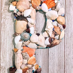11" Sea Shell Letter / Beach Decor / Nautical Decoration / Bridal ...