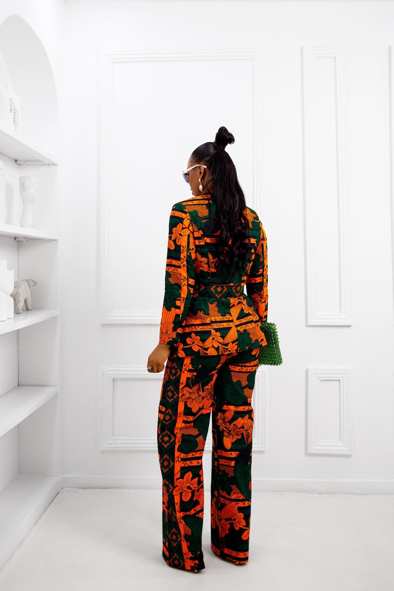 ZYLA AFRICAN PRINT Suit Set [orange] - Etsy