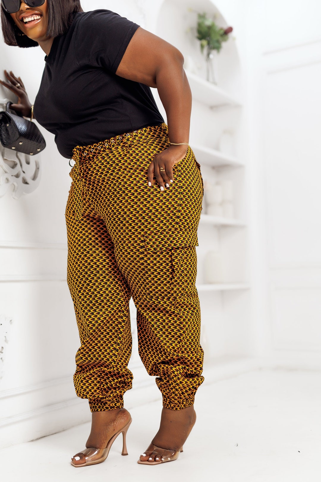 FUNBI AFRICAN PRINT Joggers - Etsy