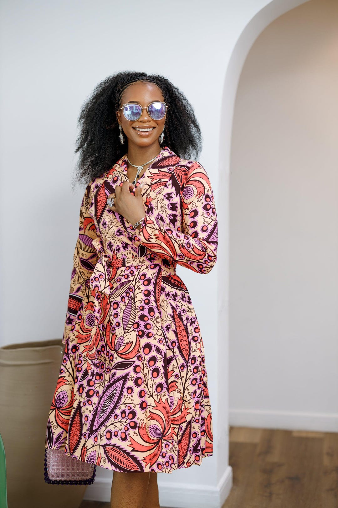 DERA AFRICAN PRINT Wrap Midi Dress [multicolor] - Etsy