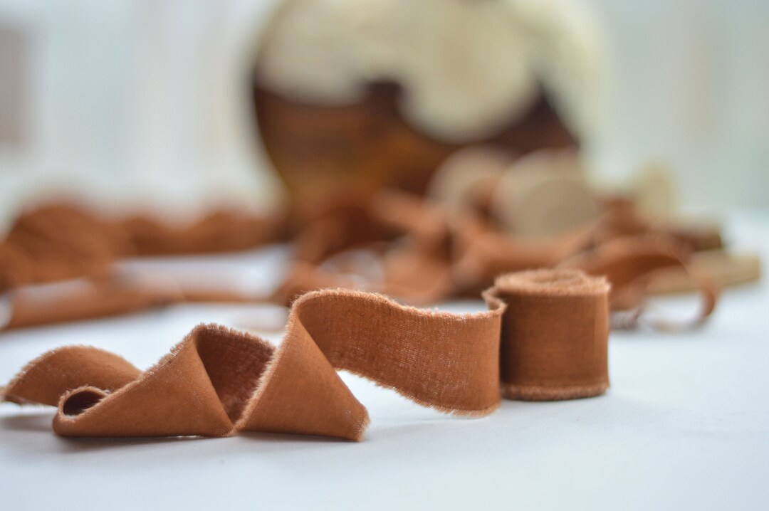 2-4 DAYS FOR USA Rust Cotton Ribbon Ready to Ship Hand Dyed Wedding ...