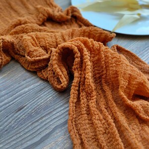RUST Gauze Table Runner Cheesecloth Runner Rustic Table Runner Wedding ...
