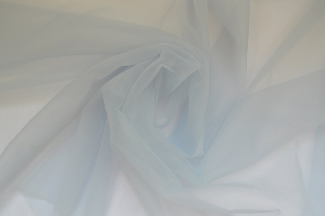 Pale Blue Soft Tulle Fabric: Wedding Veil, Tutu Material (300cm Width ...