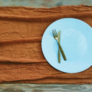 Rust Double Gauze Hand Dyed Runner High Grade Gauze Wedding Arch/arbor ...