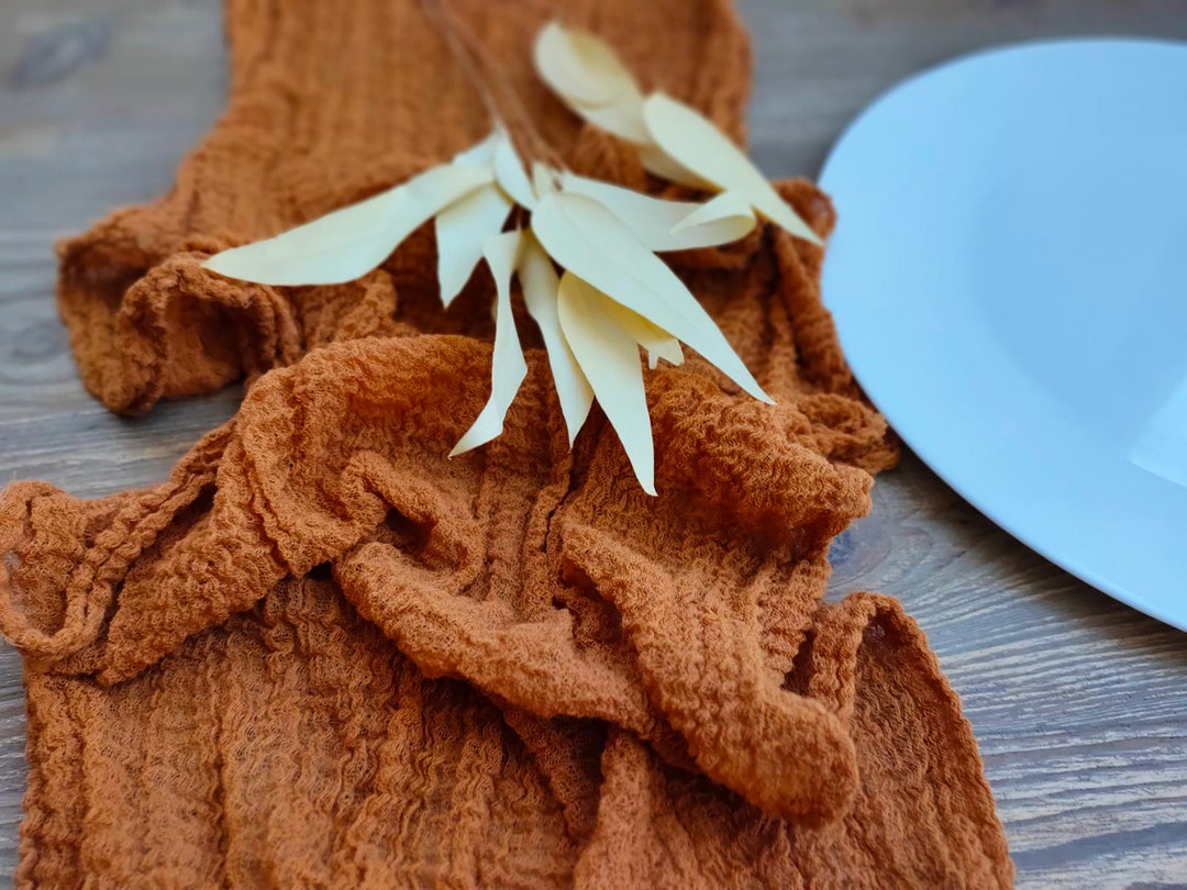 RUST Gauze Table Runner Cheesecloth Runner Rustic Table Runner Wedding ...