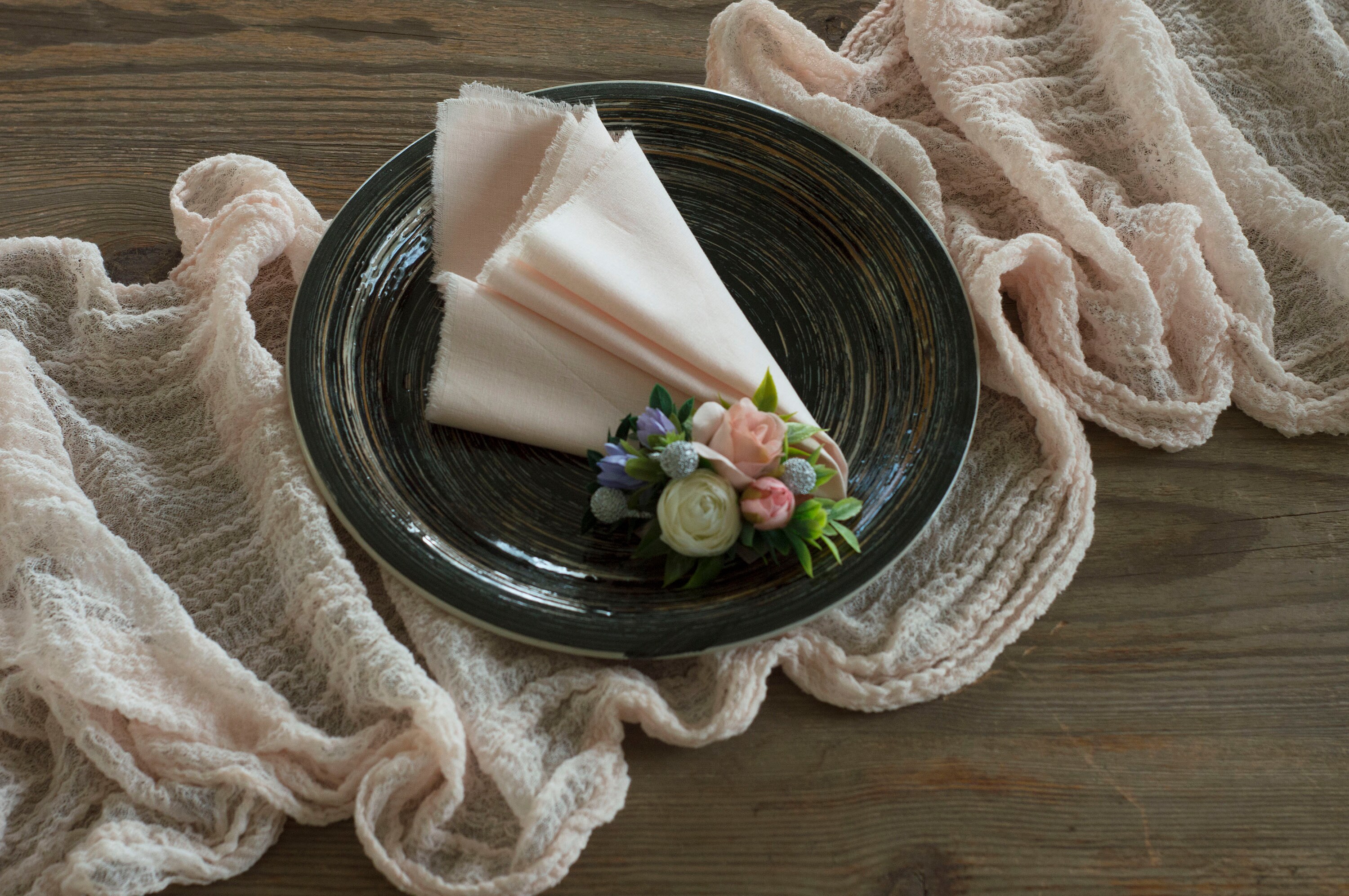 Burgundy & Cream Blush Napkins Wedding Cotton Napkins Deep Red - Etsy