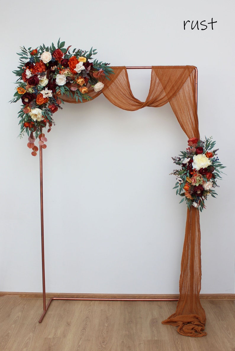 RUST Gauze Table Runner Cheesecloth Runner Rustic Table Runner - Etsy