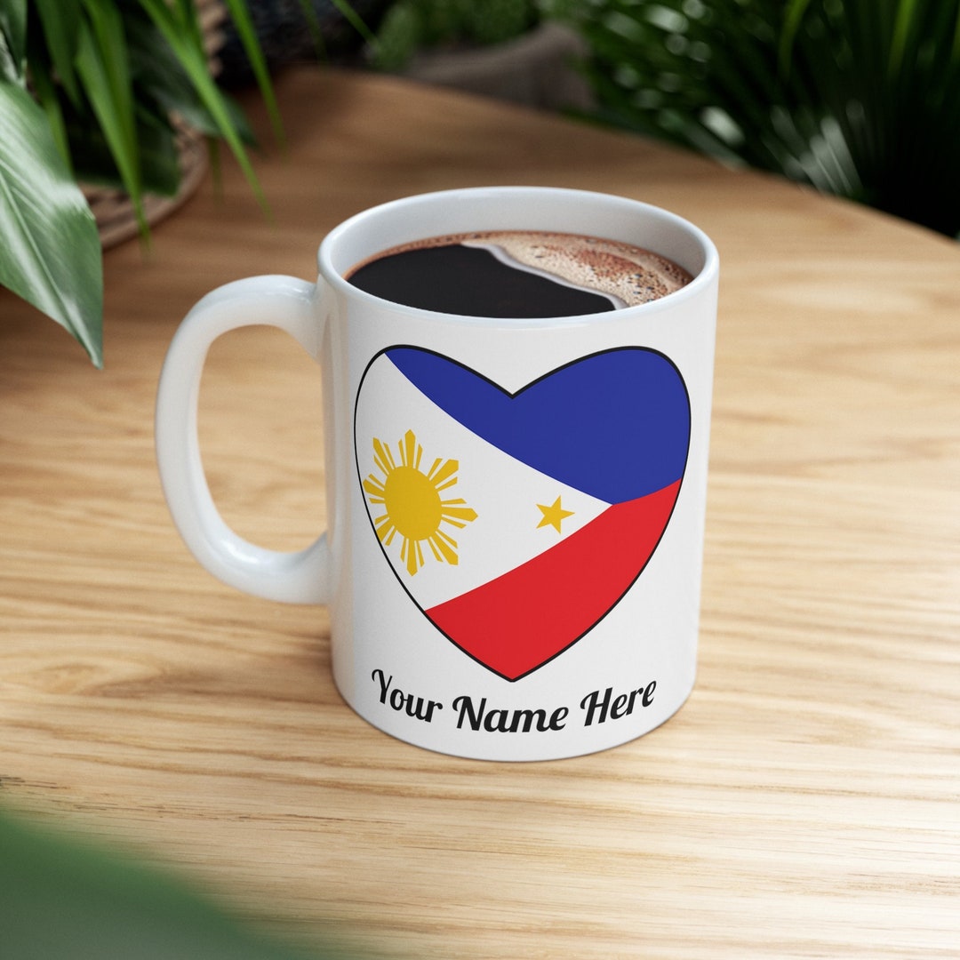 Custom Personalized Gift Fo Filipino Friend - Philippine Flag Heart ...