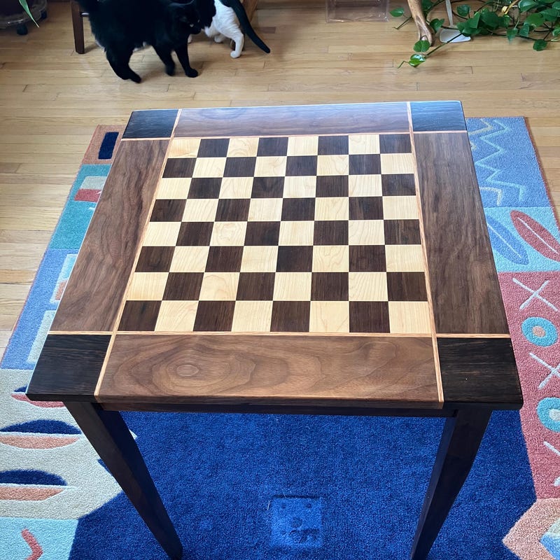 Checkers Game Game Table - Etsy