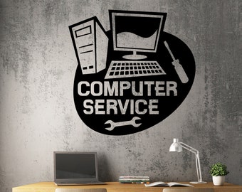 Computer Wall Decal - Etsy