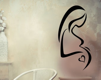 Pregnancy Wall Decal | Etsy