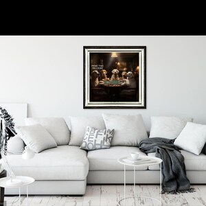 Yellow Labs Playing Poker. Dogs, Cards Labradors Labrador Retrievers - Etsy