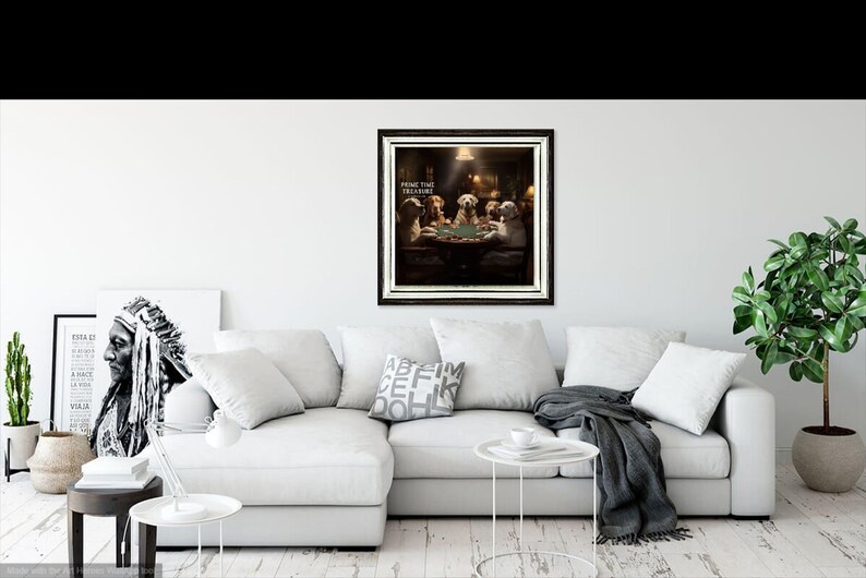 Yellow Labs Playing Poker. Dogs, Cards Labradors Labrador Retrievers - Etsy