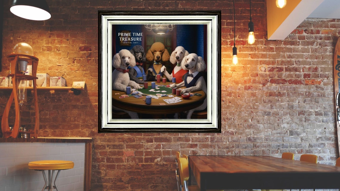 Poodles Playing Poker. Dogs, Cards - Etsy