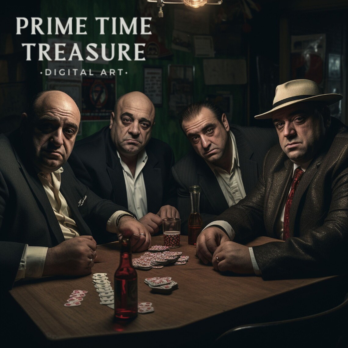 Mafia Kings at Play: Mob Bosses Playing Poker - Etsy