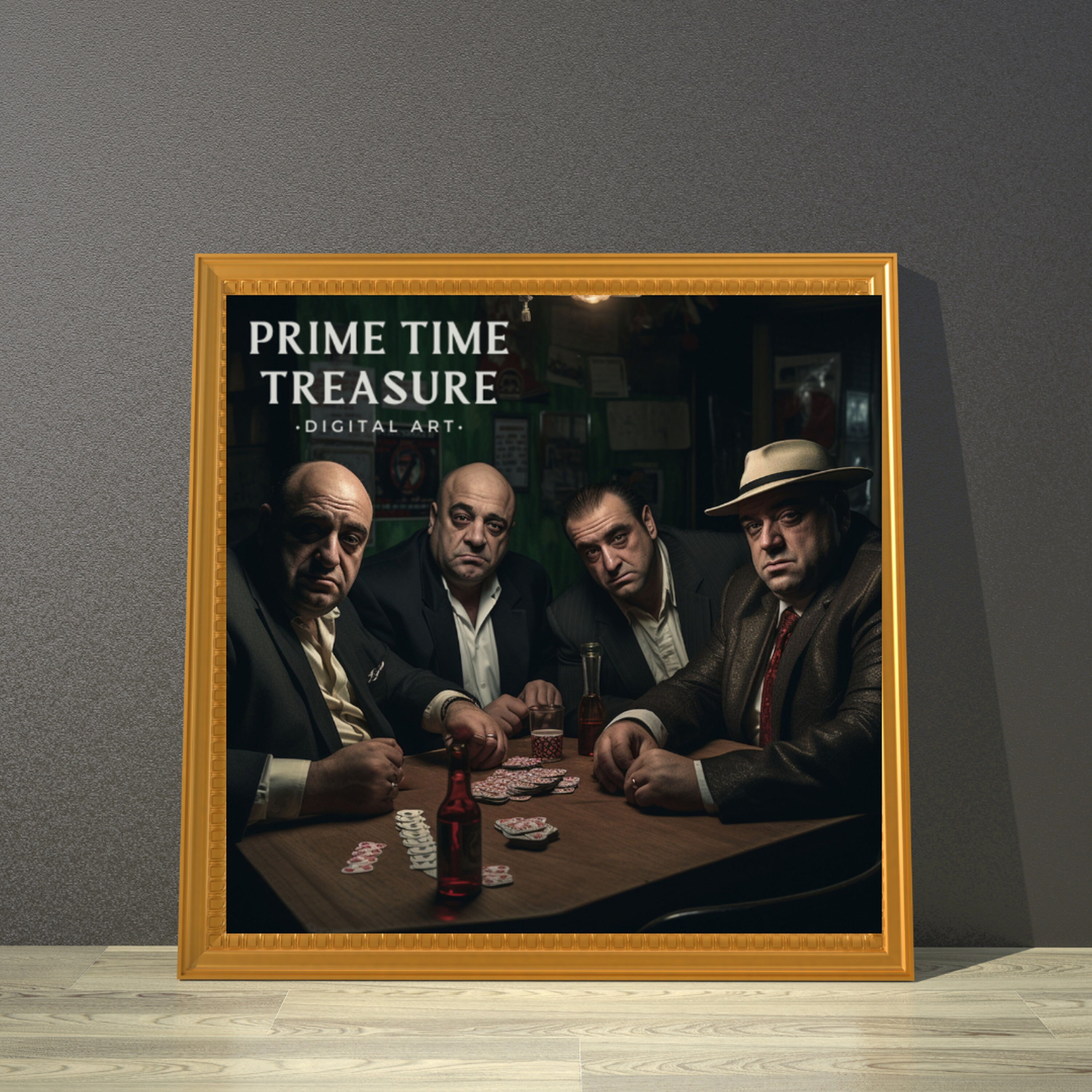 Mafia Kings at Play: Mob Bosses Playing Poker - Etsy