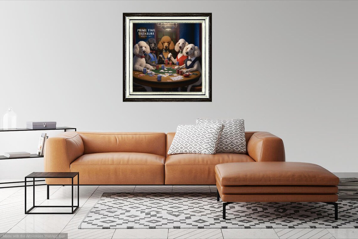 Poodles Playing Poker. Dogs, Cards - Etsy