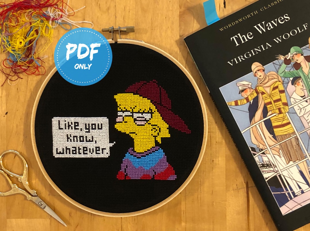 Cool Lisa PDF Cross Stitch Pattern, the Simpsons - Etsy