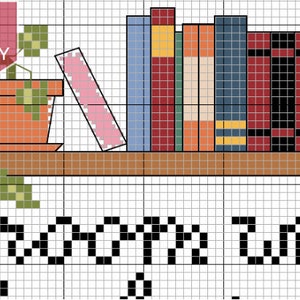Library Cross Stitch PDF Pattern - Etsy