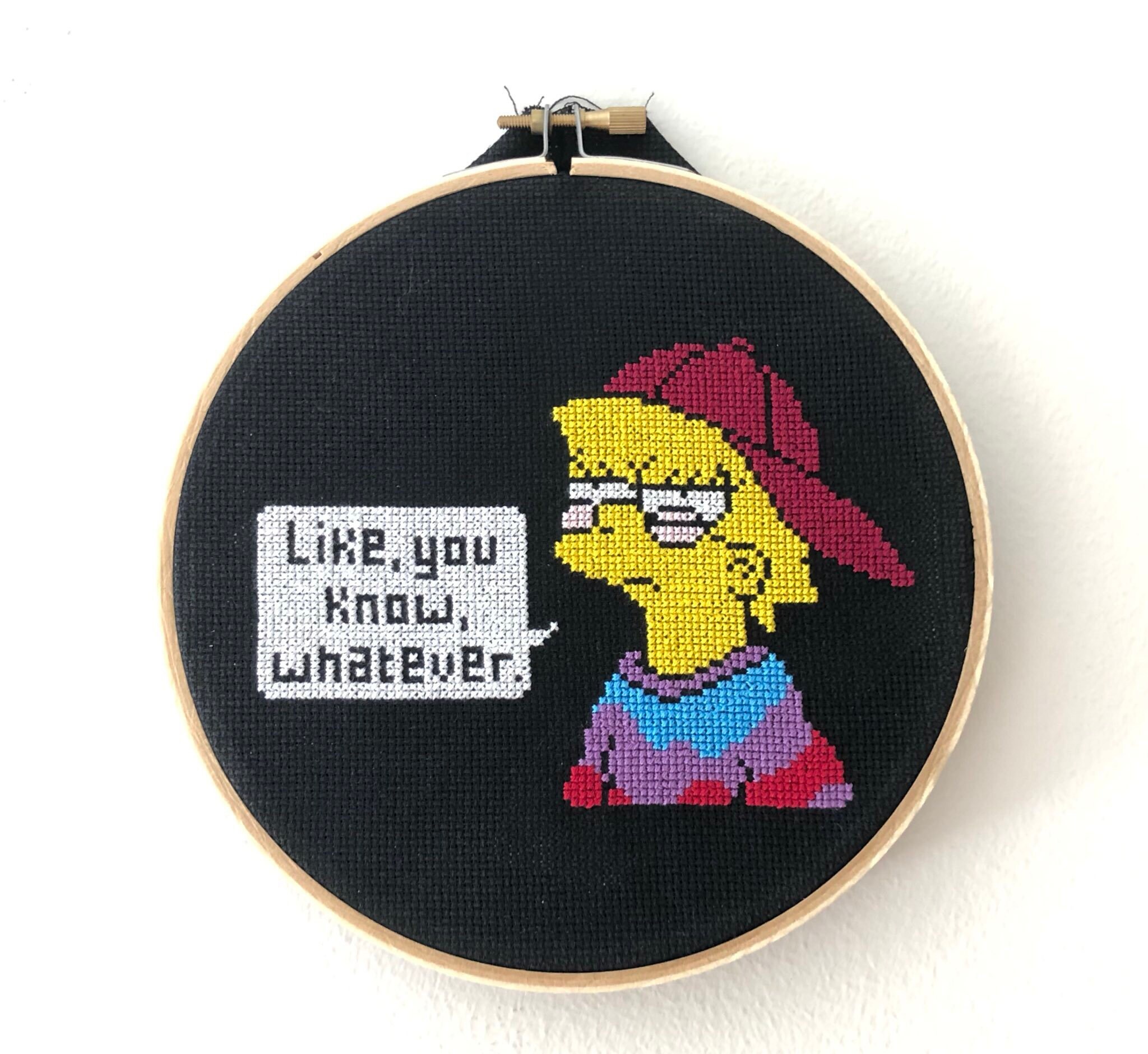 Cool Lisa PDF Cross Stitch Pattern the Simpsons - Etsy