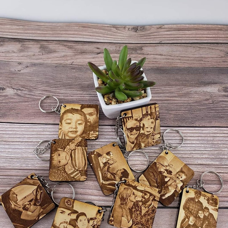 Wood Keychain - Etsy