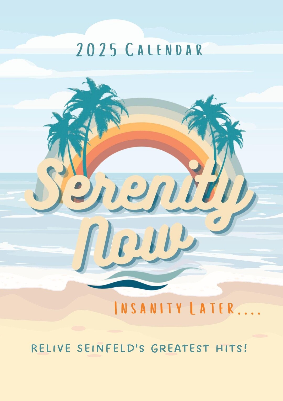 Seinfeld 2025 Wall Calendar 8.5x11 Serenity Now Fan Gift Kramer ...