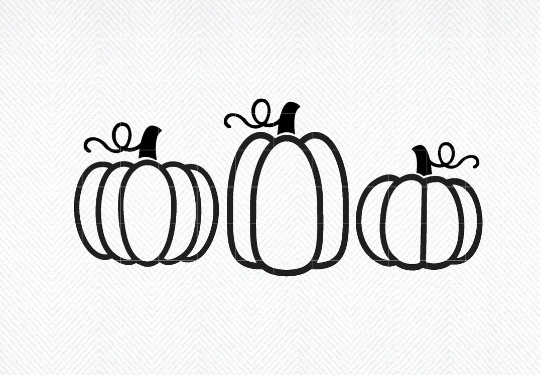 Pumpkins SVG, Pumpkins Outline SVG, Pumpkins Clipart, Pumpkin Cut File ...