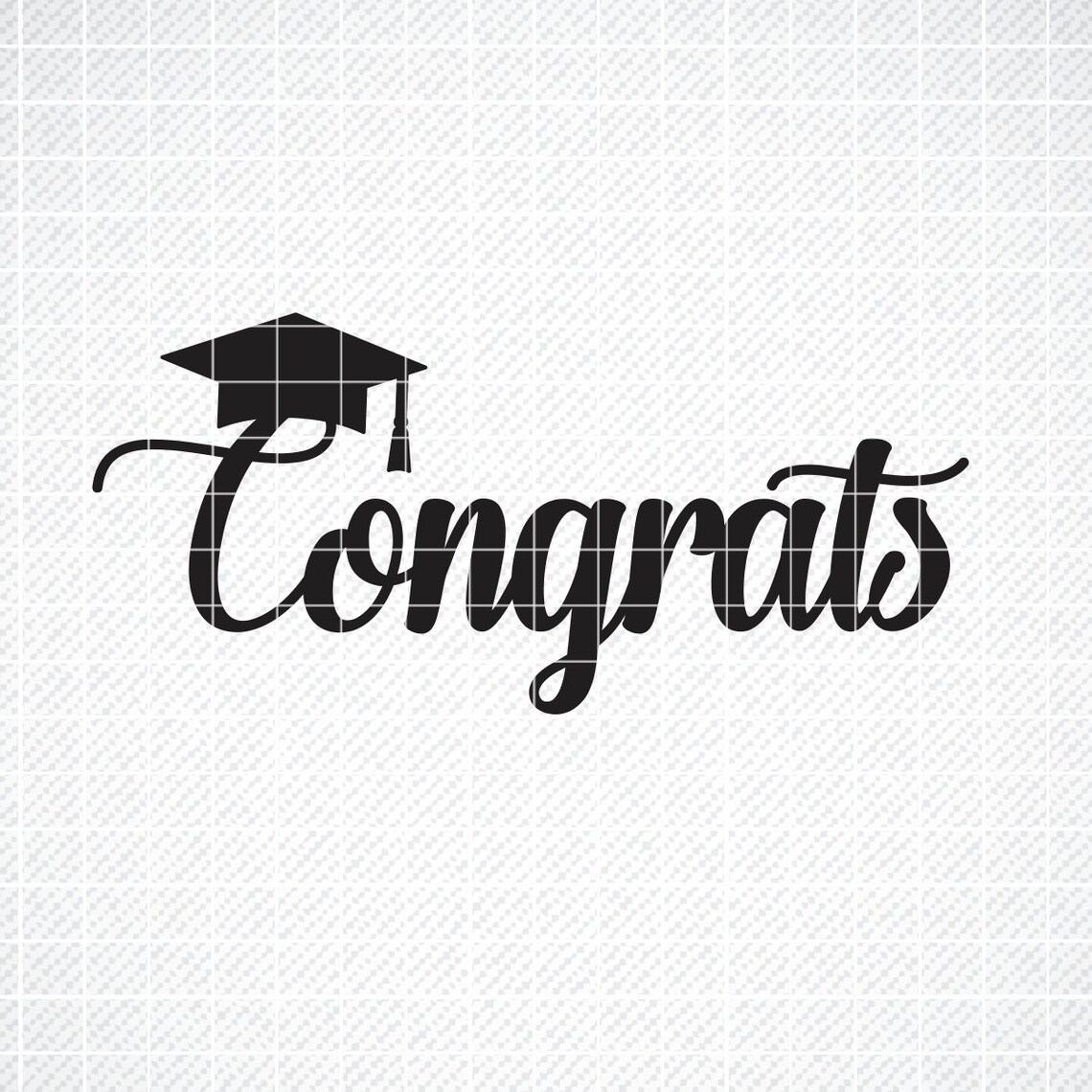 Congrats Grad Svg Graduation Cake Topper Svg Graduation - Etsy