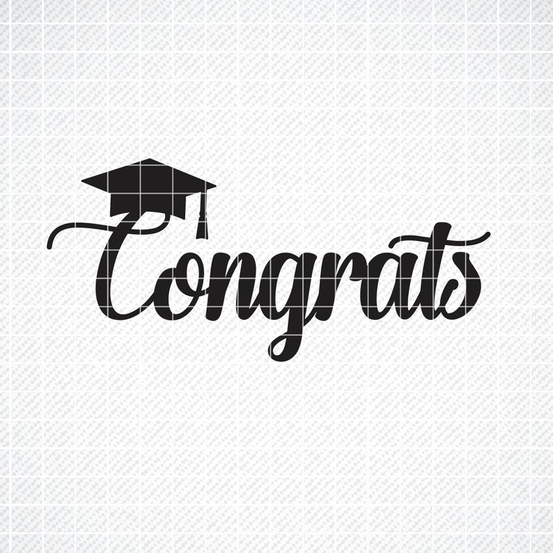 Congrats Grad Svg Graduation Cake Topper Svg Graduation - Etsy