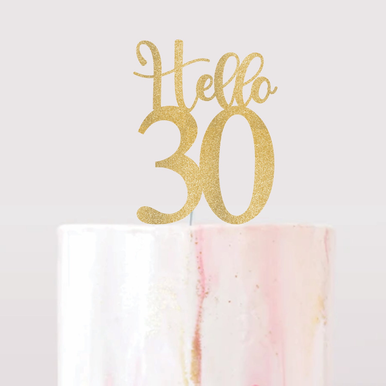 Cake Topper Svg Hello 30 Cake Topper Svg Birthday Cake - Etsy