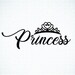 Princess SVG, Princess Script Vector, Princess Clipart, Princess ...