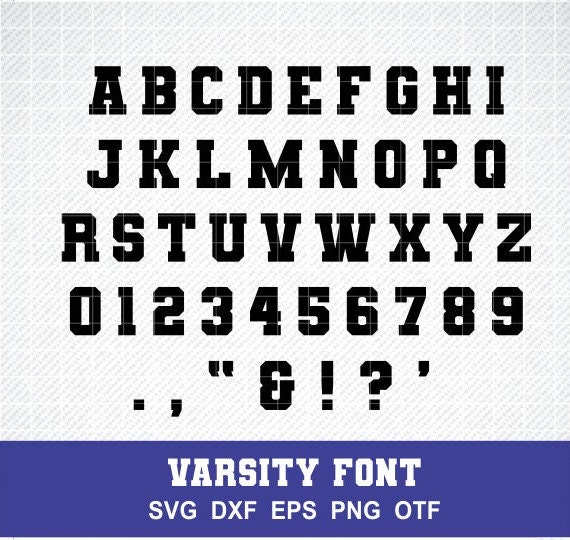 Varsity Font SVG College Font Svg Varsity Alphabet Svg, 46% OFF
