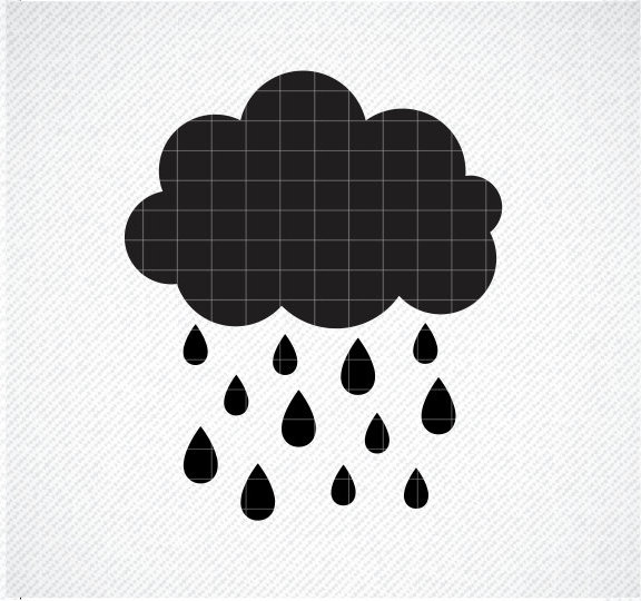 Rain Cloud SVG Rain Cloud Vector Rain Cloud Clipart Rain - Etsy